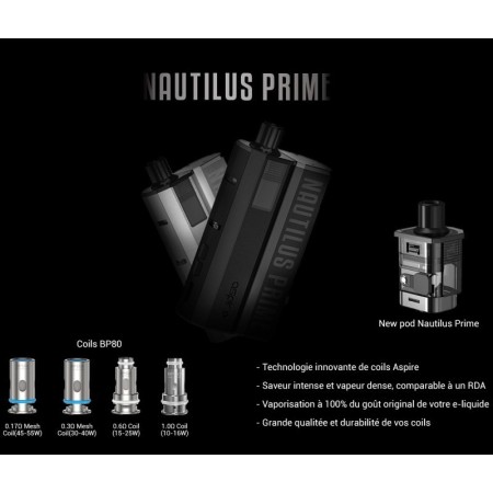 Aspire - Nautilus Prime POD 3,4ml - BP Coil