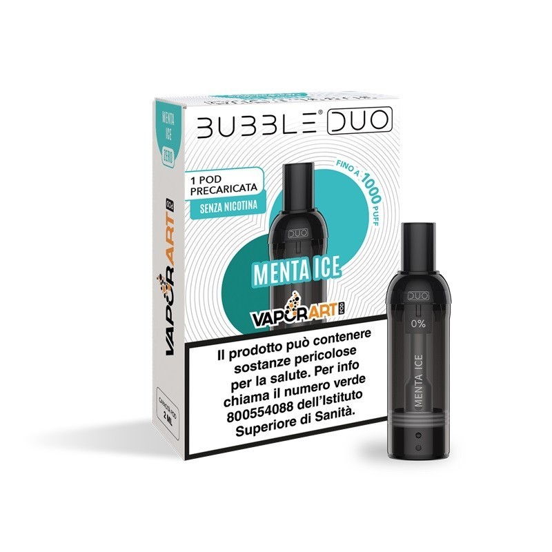 Vaporart - BUBBLE DUO POD PRECARICATA 20mg/ml - MENTA ICE - 1 PEZZO