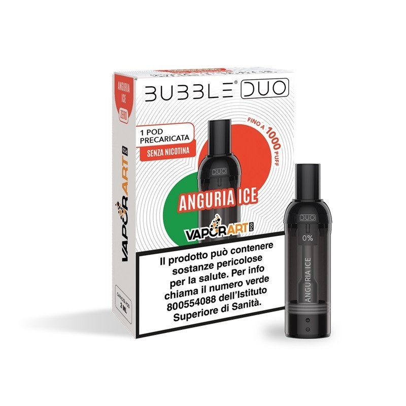 Vaporart - BUBBLE DUO POD PRECARICATA 10mg/ml - ANGURIA ICE - 1 PEZZO