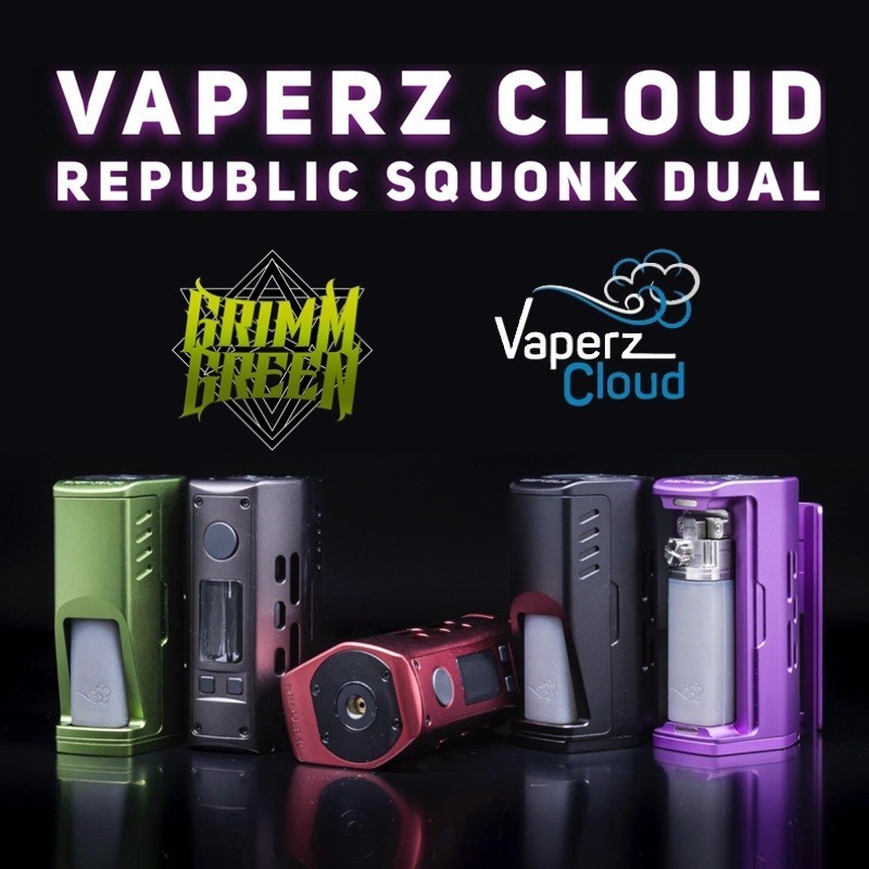 Vaperz Cloud x Grimm Green - REPUBLIC SQUONK DUAL MOD - 200W